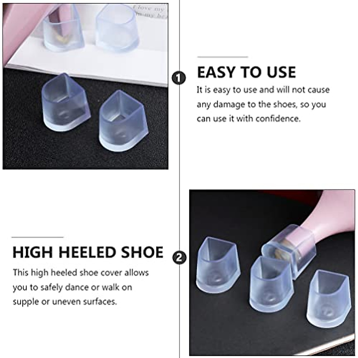 Beavorty High Heel Chair High Heel Chair High Heel Protectors Transparent Heel Stoppers 16pcs 10-12mm Heel Repair Caps Covers for Women Wedding Grass Rubber Shoe Covers Shoe Heel Protectors