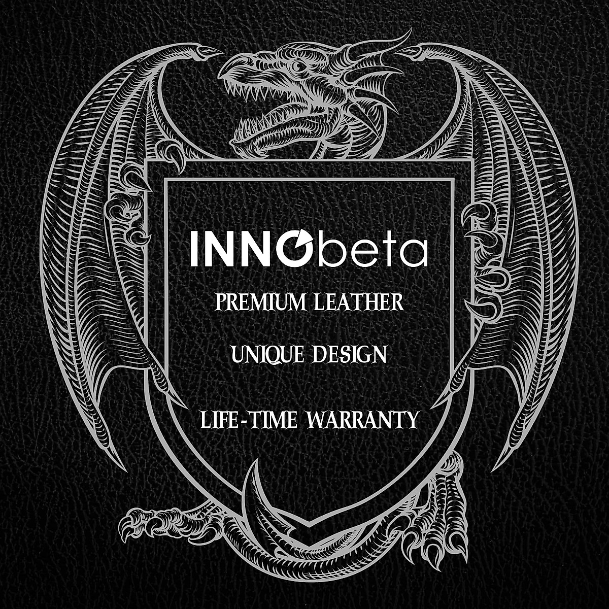 Dragon Dice Tray for RPG, Role Play Games, Table Top Gaming, Folding PU Storage Tray, Initial Leather Tray, Personalized Portable Organizer, Tray 4.75 Inches, Black Dragon Letter C