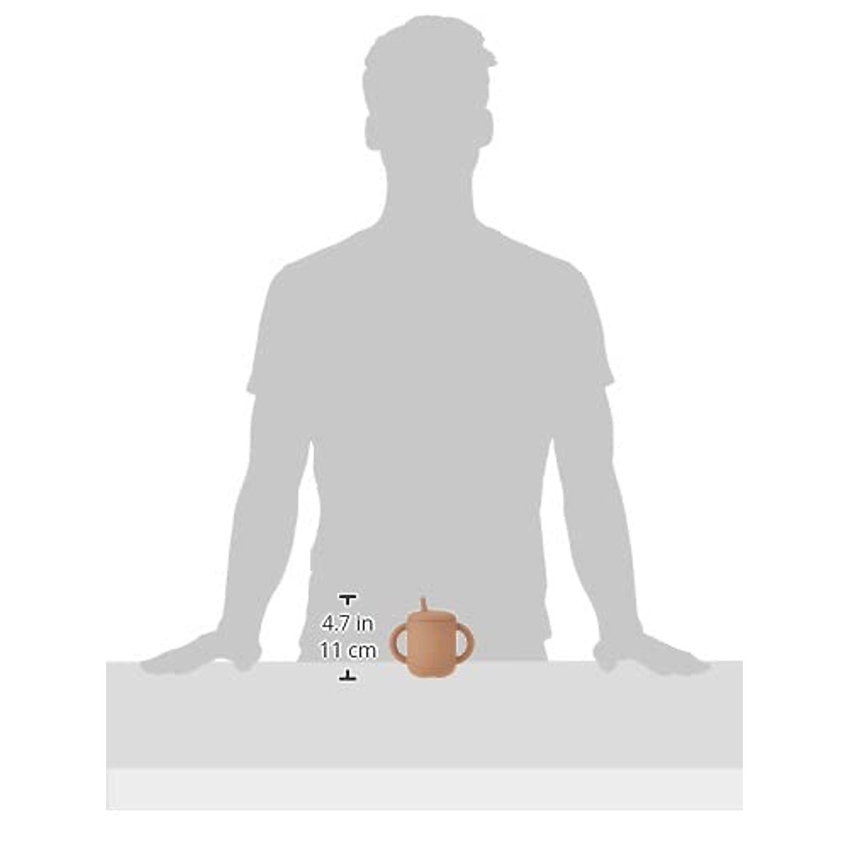 mushie 100% Silicone Training Cup & Straw for Toddlers | 6 Months+ (Natural)