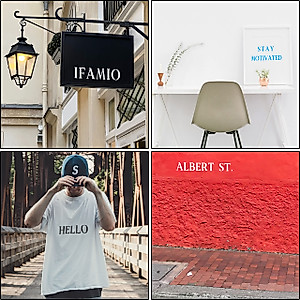 36 Pcs Letter Stencils 3 Inches Alphabet Letter Templates Reusable Letter and Number Stencils Art Craft Stencils for Painting Letters Numbers on Wall Glass Wood Chalkboard Door Fence Floor Fabric DIY