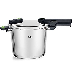 Fissler Vitaquick Green Pressure Cooker - 6.3 Qt - Made in Germany - For All Cooktops - For Gas & Induction Stovetop - Safe & Intuitive Design - Pressure Cooker Pot Steel