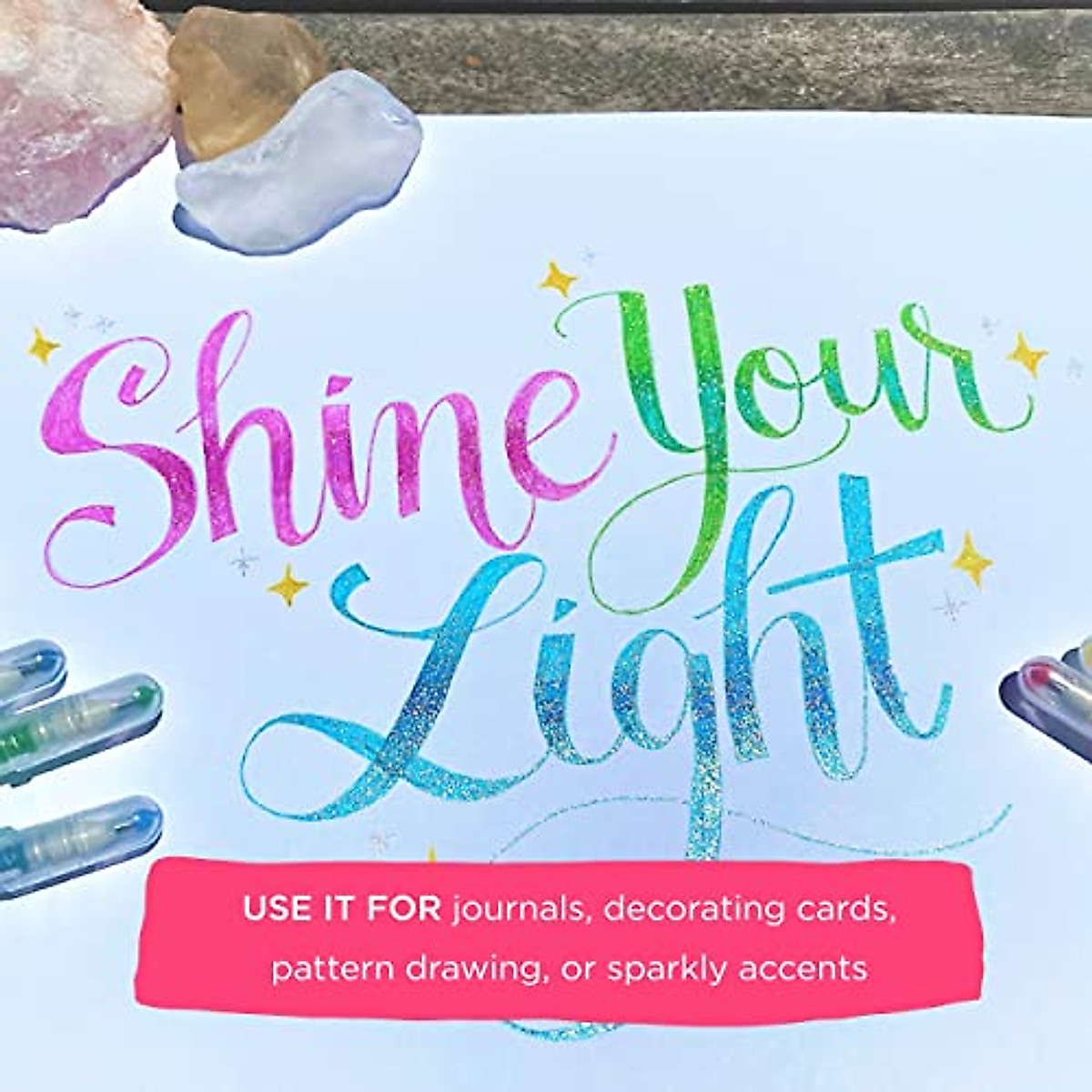 SAKURA Gelly Roll Stardust Glitter Gel Pens - Bold Point Ink Pen for Lettering, Drawing, Invitations, & Stationery - Assorted Colored Ink - Bold Line - 16 Pack