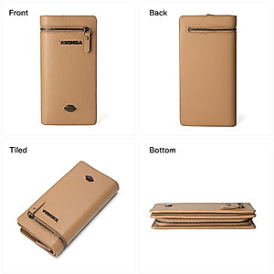 TOYOHOLA Purses Wallets for Women RFID Blocking PU Leather Zip Around Ladies Clutch Purse (Lip-Black)