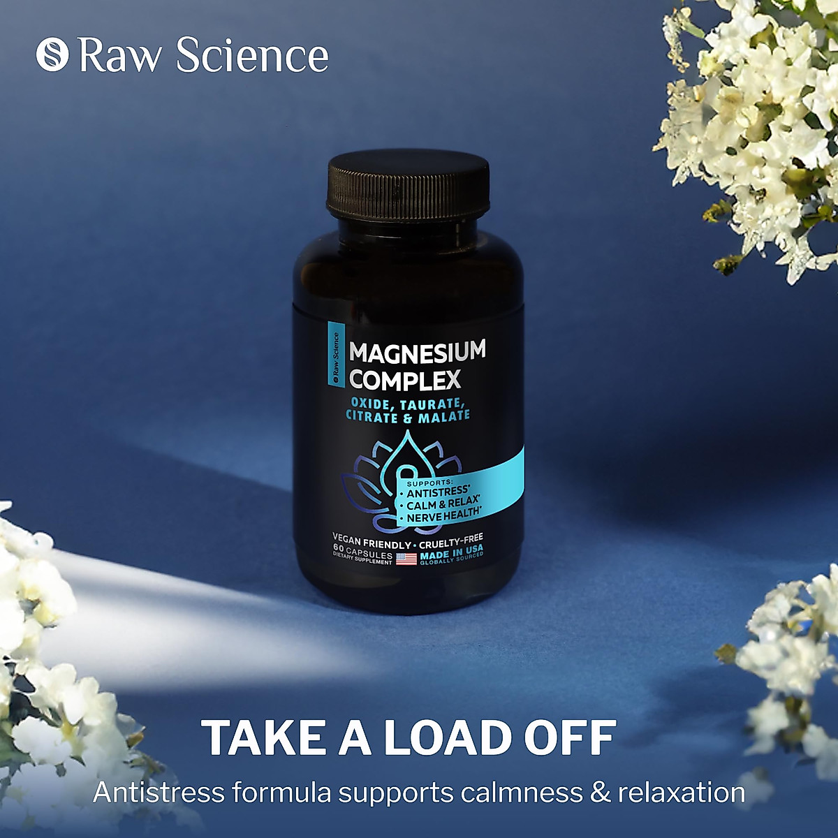 Magnesium Citrate Capsules - High Absorption Magnesium Supplement for Muscle, Nerve Health and Relaxation