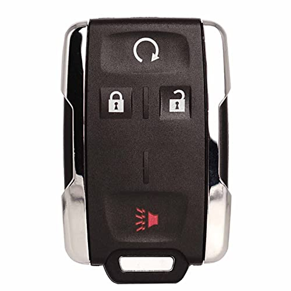 Key Fob Replacement Keyless Entry Remote Start Fits for GMC Sierra Chevrolet Silverado 1500 2500 3500 2014 2015 2016 2017 2018 2019 2020 GMC Canyon Chevy Colorado 2015-2021 M3N32337100 Chrome set of 1