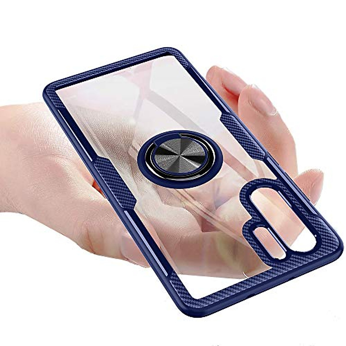 Phone Case for Huawei P30 Pro with Tempered Glass Screen Protector Clear Cover and Magnetic Stand Ring Holder Slim Hard Cell Accessories Full Body Boys Women Hawaii P30Pro P 30 Pro30 Cases Men Blue