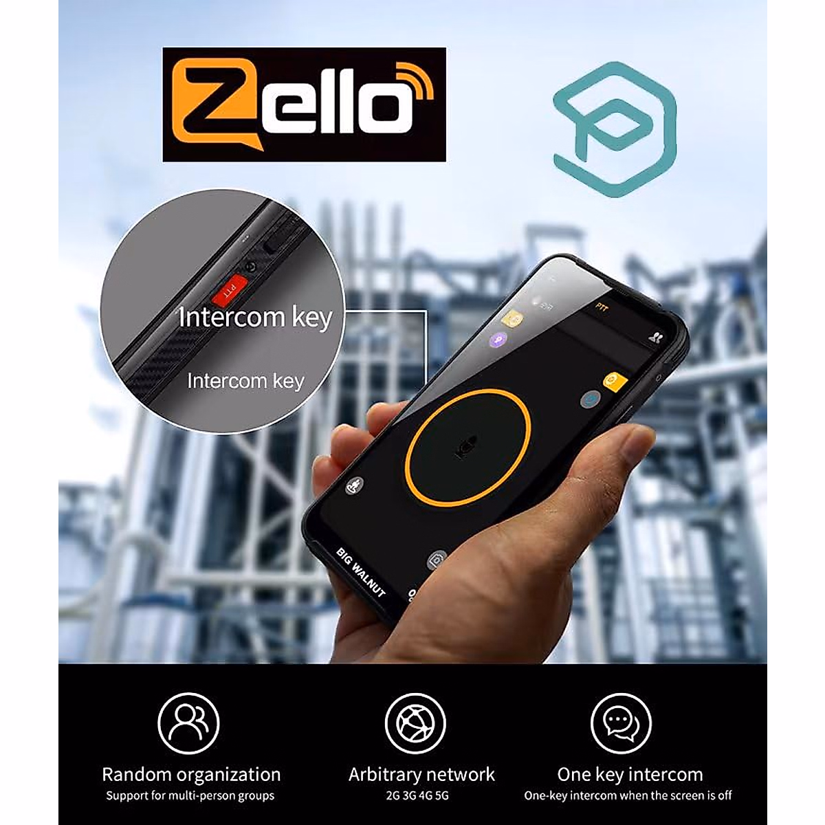 Big Walnut B1 Rugged Smartphone(2023), eSIM Dual 5G 8GB+256GB Rugged Phone Unlocked, 6.67" FHD+ Rugged Cell Phone, Android 12, 64MP Camera, 24MP Night Vision, NFC Smartphone