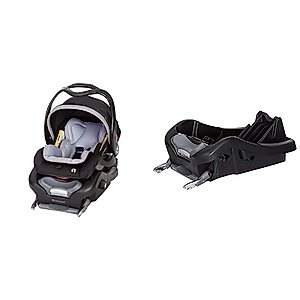 Baby Trend Secure Snap Tech 35 Infant Car Seat, Nimbus + Baby Trend Secure 35 Infant Car Seat Base, Black
