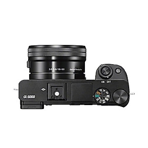 Sony Alpha a6000 Mirrorless Digital Camera with 16-50mm Power Zoom Lens (Renewed)