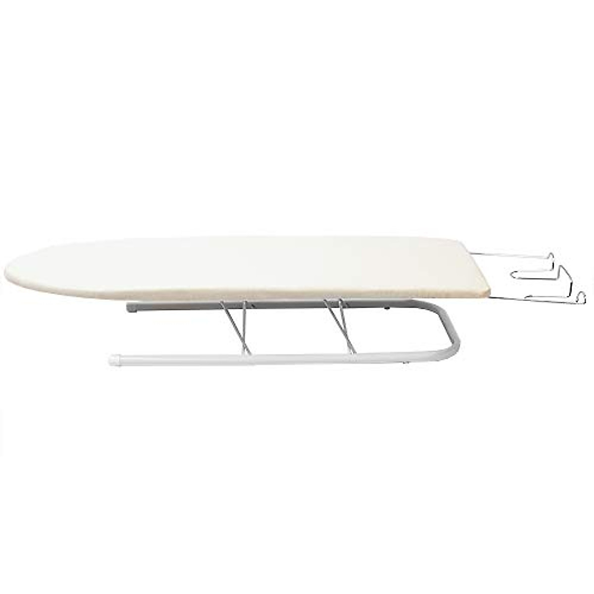 Sunbeam Home Basics Tabletop Convenient & Portable Ironing Board with Folding Legs and Iron Rest 12x32, Beige