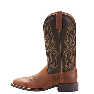 ARIAT Mens Sport Rustler Western Boot Brute Brown/Tack Room Black 13 Wide