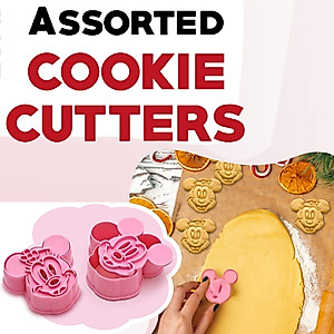 Mickey Minnie Shape Cookie Cutter Mold Set Cookie Cutters for Baking Stamps 2.2" ear to ear, 1.5" mid-face, 1.6" height. 0.8" thick - with a small Pipette Squeeze Dropper