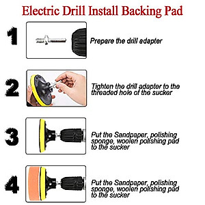 HIFROM 7-Inch/180mm Hook & Loop Backing Pad Orbital Sander Polisher Sanding Pad M14 Drill Adapter