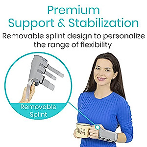 Vive Carpal Tunnel Wrist Brace (Left or Right) - Arm Compression Hand Support Splint - for Men, Women, Kids, Bowling, Tendonitis, Arthritis, Athletic Pain, Sports, Golf - Universal Adjustable Fit