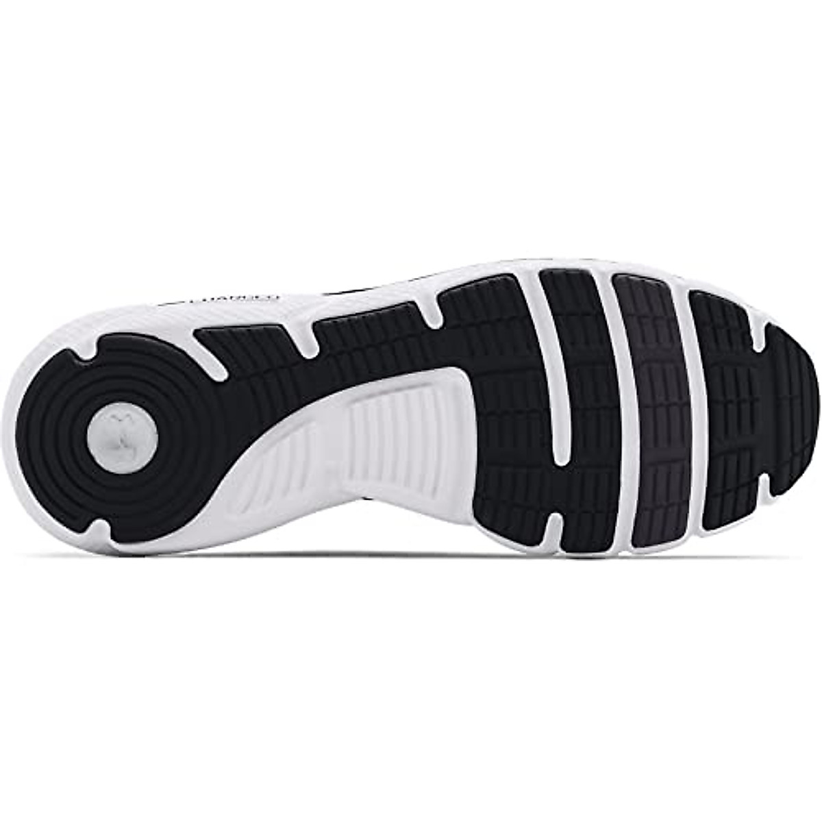 Under Armour Mens Charged Assert 9 Running Shoe, Black/White, 10.5 US