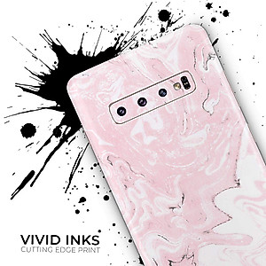 DesignSkinz Mixtured Gray and Pink v9 Textured Marble Protective Vinyl Decal Wrap Skin Cover Compatible with The Samsung Galaxy S20 (Screen Trim & Back Glass Skin)
