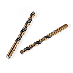 Stark USA 115-Pieces High Speed Steel Twist Jobber Length Fractional Sizes 1/16" to 1/2" Metal Stainless Steel Cast Iron Wood Plastic w/Indexed Case