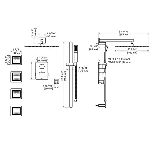 ZLINE Crystal Bay Thermostatic Shower System with Body Jets in Chrome (CBY-SHS-T3-CH)