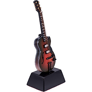 Broadway Gift Electric Guitar Music Instrument Miniature Replica on Stand - Size 6 in.