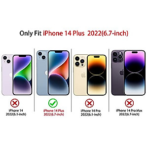 NITITOP Compatible for iPhone 14 Plus Case Clear Cute Butterfly Pattern Hollow Design for Women Girls Soft TPU Shockproof Protevtice Case for iPhone 14 Plus - Crystal Butterfly