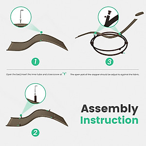 JEAREY Rocking Lounge Chair Outdoor Patio Lounge Chairs with Foam Armrest Chaise Lounge Patio Lounge Chairs for Poolside, Deck, Backyard