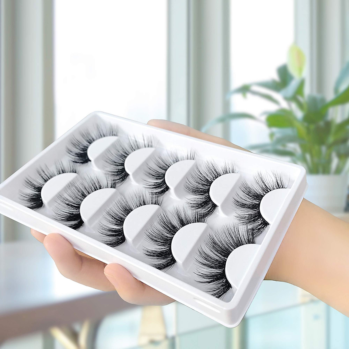 MUSELASH False eyelashes False Lashes 3D set professional 100% Handmade natural, glamorous, demi wispies, volume multipacks, cotton band