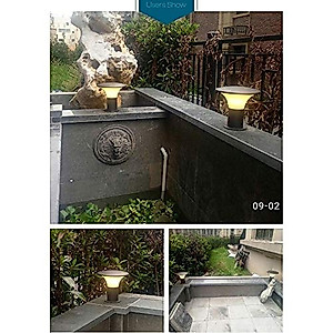 ZMY Aluminum Garden Home Pillar Lighting Villa Outdoor Modern Column Lamp Park Decorative Anti-Rust Post Light Waterproof PC Lawn Pathway Illumination