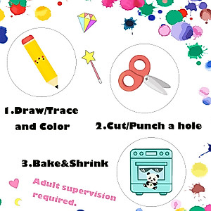 Hslordge 50PC Shrink Plastic Sheets,Shrink Paper Sheets,Shrink Film Sheets,-Semitransparent,8''x5.7'', 0.3mm, Design Your Own Shrink Art Craft