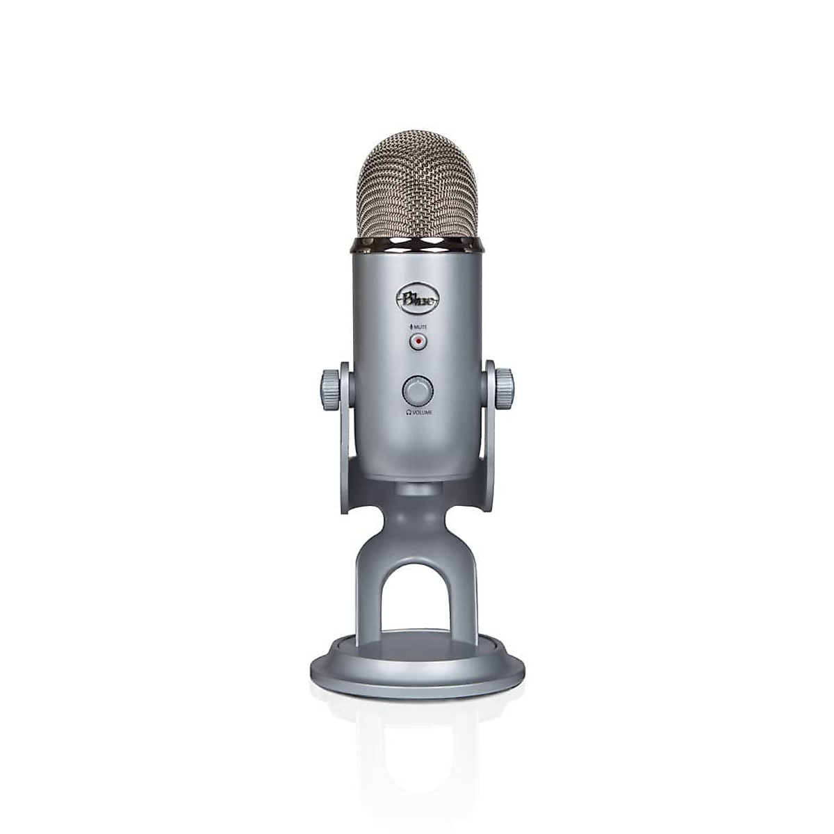 Blue Microphone Yeti USB (Silver) Bundle with TX-100 Headphones, Boom Arm and Pop Filter (4 Items) Microphones