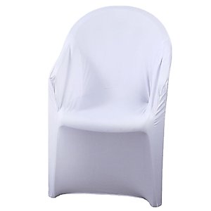 Gydream Stretch Garden Chair Cover,Solid Spandex Lawn Patio Furniture Cover,Deep Seat Dining Chair Covers for Patio Garden Beach Chair (White,85x57x50cm(33x22x20inch))