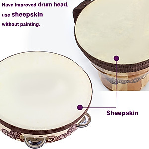 Wooden Musical Instruments Set for Kids, Percussion Natural Wooden Music Kit with Bongo Drums for Baby, Preschool Music Education, Toddler Musical Toys