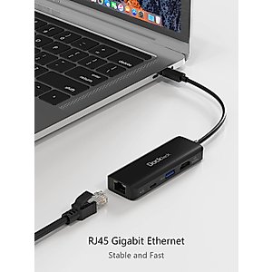 USB C Ethernet Hub 4K 60Hz, dockteck 4-in-1 USB C PD Ethernet Hdmi Dongle with 4K 60Hz HDMI, 1Gbps Ethernet, 100W PD, USB 3.0 for MacBook Pro/Air M1 2020, iPad Pro 2021, iPad Air 2020 and More