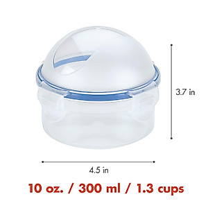 LocknLock Easy Essentials Food Storage lids/Airtight containers, BPA Free, Onion-10 oz, Clear