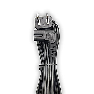 SHAFI® 6FT Samsung TV Power Cord Right Angle - [UL] Non-Polarized L-Shaped 2-Prong NEMA1-15P to IEC-C7-90-Deg Replacement for Sony PlayStation PS5 Xbox Series S - Figure-8 LG TV Power Cable - 6FT