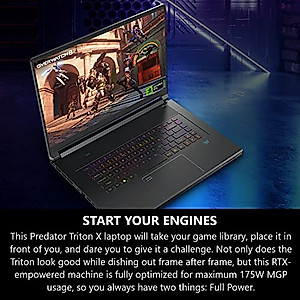 Acer Predator Triton 17 X Gaming/Creator Laptop | 13th Gen Intel i9-13900HX | NVIDIA GeForce RTX 4090 | 17" WQXGA 250Hz G-SYNC Display | 64GB DDR5 | 2TB PCIe Gen 4 SSD | Killer WiFi 6E | PTX17-71-99W5