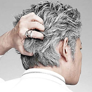 Acosexy Grey Hair DyeTemporary Hair Wax,4.23oz Instant Hairstyle Mud Cream, Natural Hair Coloring Wax Material Disposable Hair Styling Clays Ash for Cosplay,Party,Masquerade, Halloween.etc (Sliver)