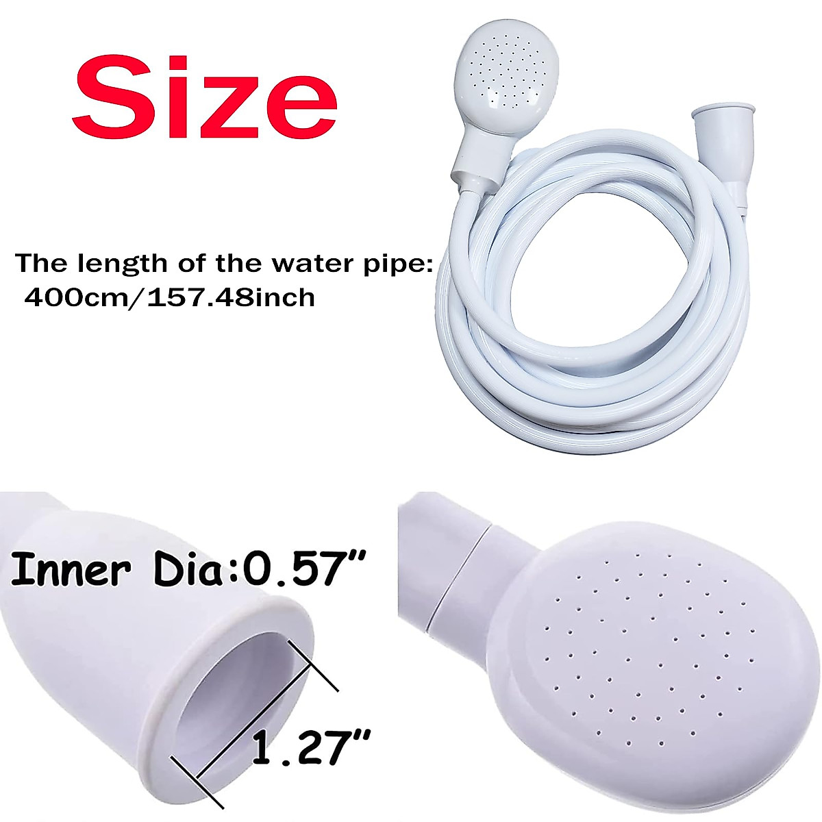 4m/13.12ft Portable Sink Hose Faucet Sprayer Sink Spray Rubber Hose Shampoo Sprayer Handheld Faucet Shower for Pets, Bathing Baby, Washing Hair, Rinsing Vegetables