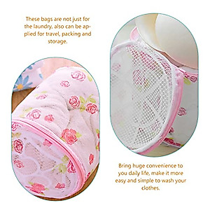 Kisangel 4Pcs Underwear Washing Bag Mesh Laundry Bags Laundry Wash Bag with Zipper Washing Machine Wash Bags Net Wash Bag for Bra Lingerie Underwear Socks Sweater Bra Washer