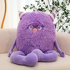 Arkdorz Cute Monster Plush Toy,12.6''Soft Monster Stuffed Animal Plush Pillow,Birthday Halloween Christmas Plush Gifts for Kids Boys Girls (Purple)