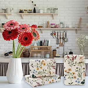 Generic AnyDesign 100 Sheets Floral Tissue Paper Vintage Wildflower Gift Wrapping Paper Butterfly Flower Printed DIY Art Craft Paper for Spring Wedding Bridal Shower Birthday, 19.7 x 13.8 Inch