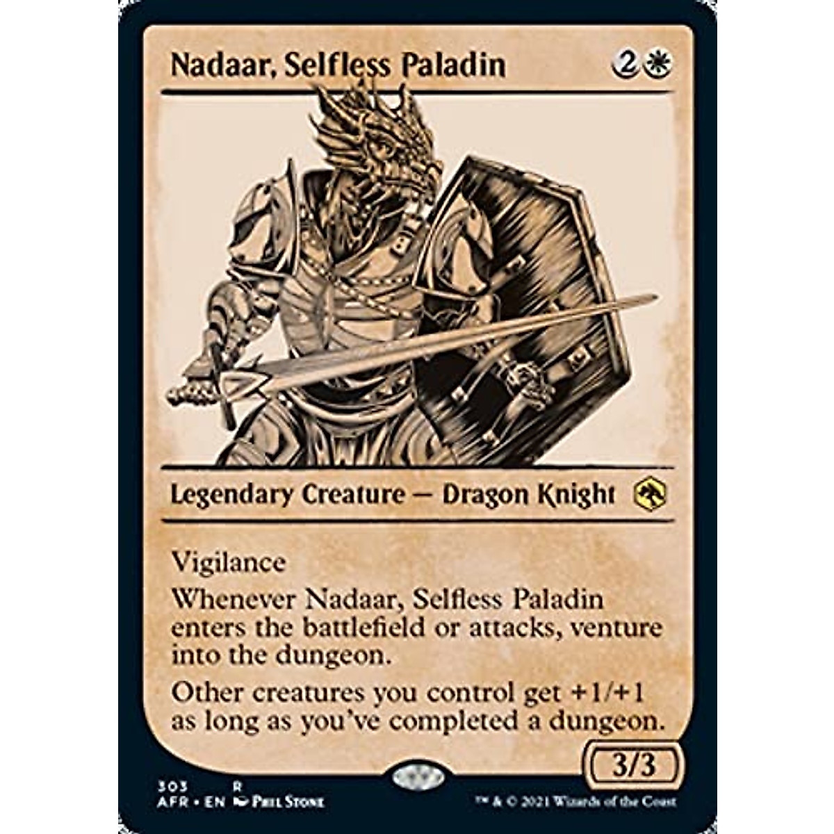 Magic: the Gathering - Nadaar, Selfless Paladin (303) - Showcase - Adventures in The Forgotten Realms
