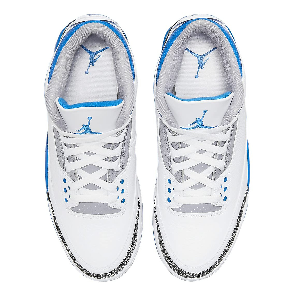 Nike Men's Air Jordan 3 Retro Racer Blue, White/Black/Cement Grey/Racer, 10