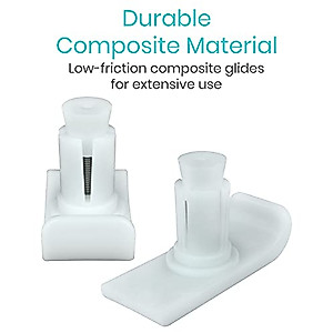 Vive Walker Ski Glides & Covers 4 PCS - Tennis Ball Accessories Sliders for Seniors, Universal, Heavy Duty - Precut Medical Folding Rolling Slider Replacement Feet Coaster Cap Gliders, Durable