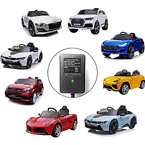12V 1000MA Round Hole Battery Charger with Charging Indicator Light for Kids Electric Ride-On Cars