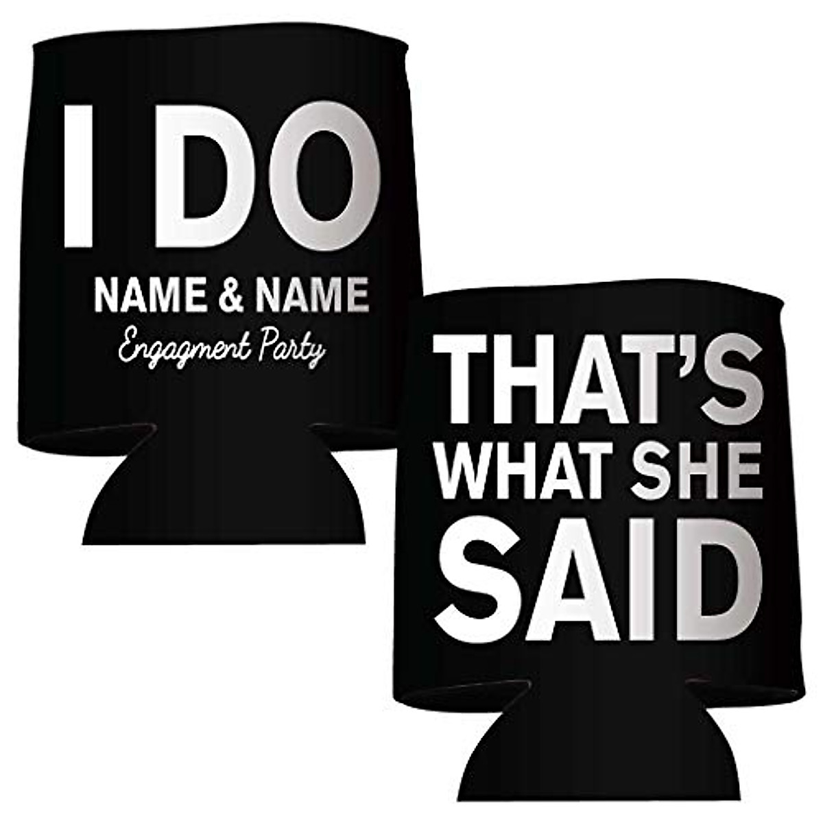 VictoryStore Can Coolers: Custom Engagement Party Can Coolers That's What She Said Wedding Engagement Can Coolers (50)
