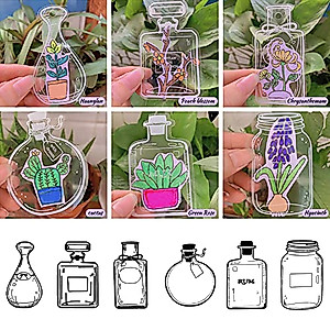 Onemoredream 30Pcs Transparent Dried Flower Bookmarks, DIY Dried Flower Bookmark, Flower Bookmark Maker for Girls Adults Kids Back-to-School Season, Graduation Present (Drifting Bottle)