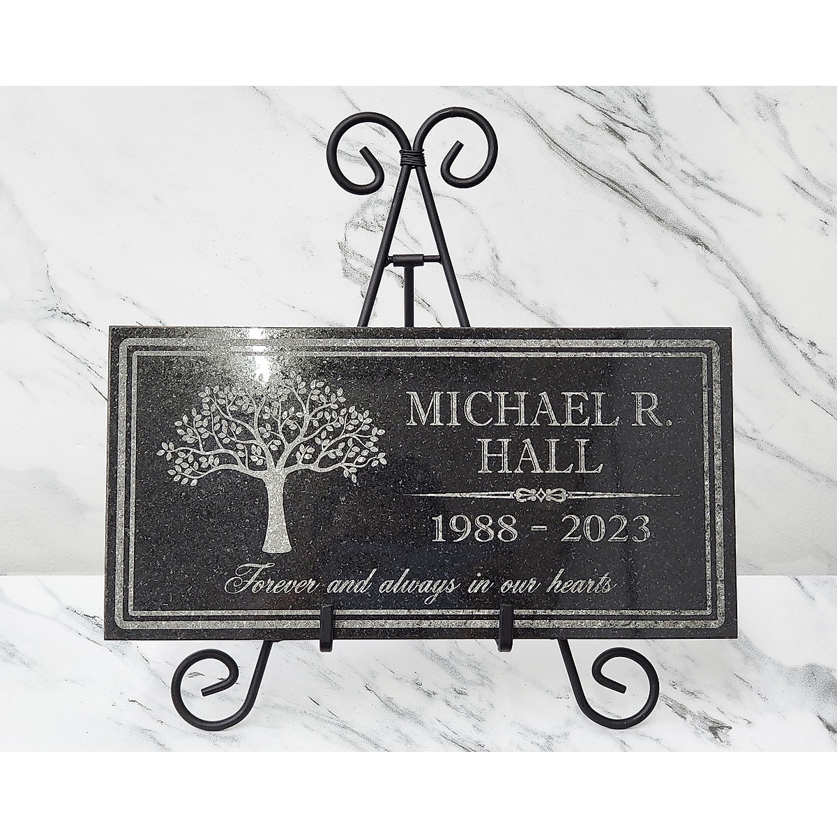 In Loving Memory Personalized Granite Memorial Stone Sympathy Remembrance of Dad Mom Child