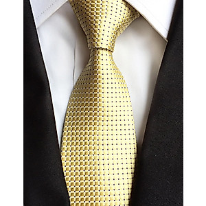 Adulove Men's Necktie Classic Silk Tie Woven Jacquard Neck Ties 9 PCS