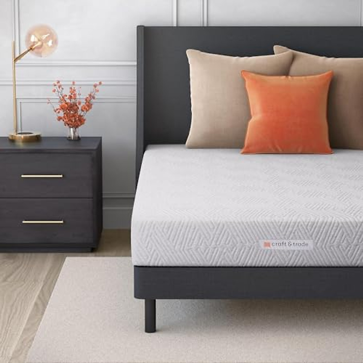 Craft & Trade 8-Inch Artistry Collection Hybrid Mattress, Bed-in-a-Box, CopperGel Cooling, Supportive Steel Coils, CertiPUR-US Certified, Queen, 100 Night Trial