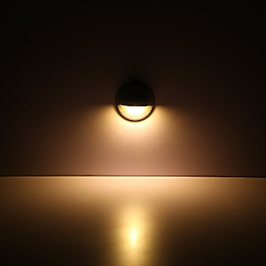 CHNXU LED Outdoor Deck Lights Kits, Φ1.38in Warm White 20 Pack Bronze, Low Voltage 12 Volt DC IP65 Waterproof, Electric Wired Recessed Stair Step Riser Mini Under Landscape Lighting for Outside Yard